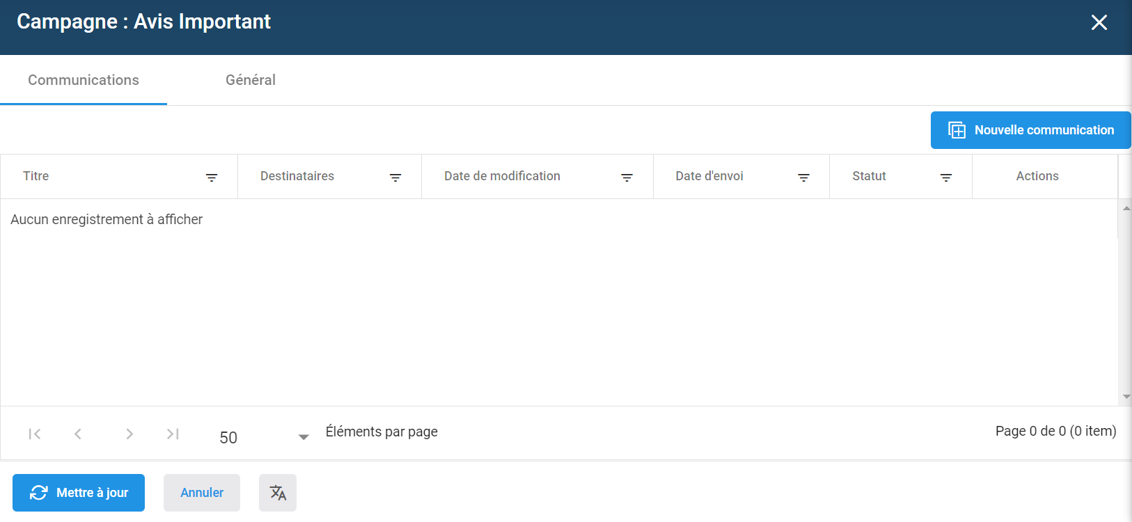 Créer une campagne de communication - Modellium
